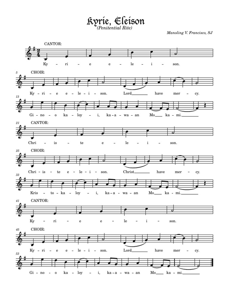 Kyrie, Eleison | PDF | Christian Texts | Religious Behaviour And Experience