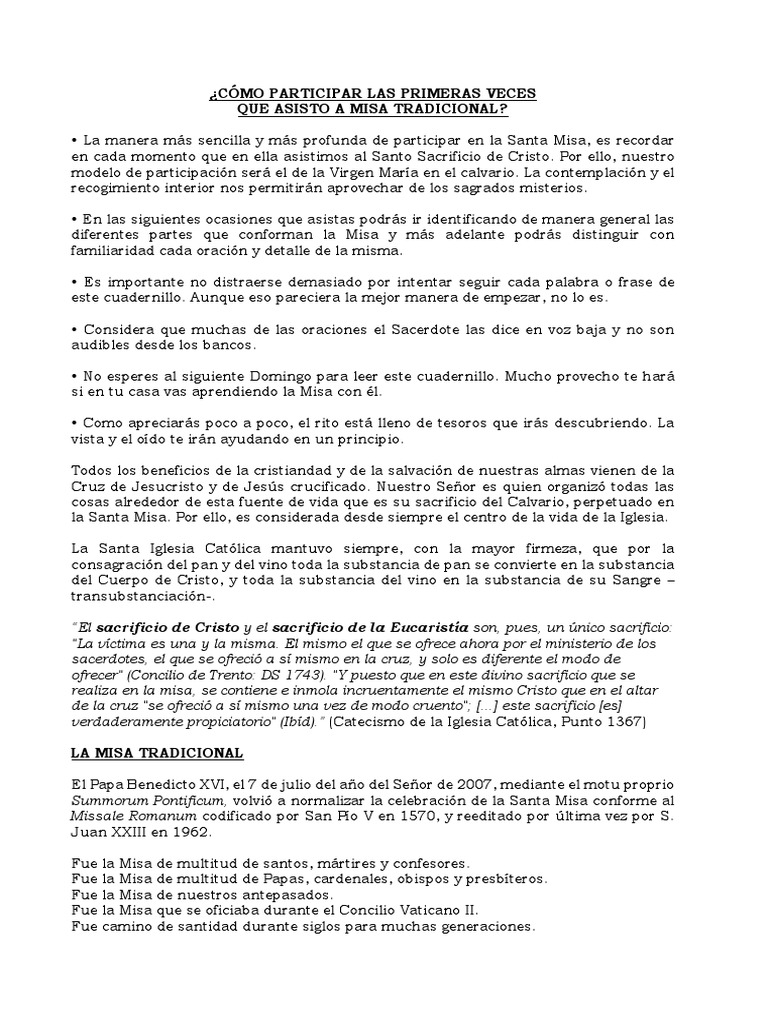 Octavilla Vertical Misa Tradicional | PDF | Misa (liturgia) | eucaristía