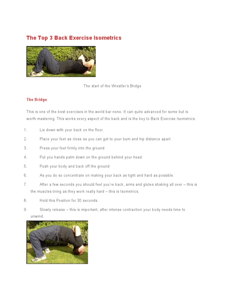 The Top 3 Back Exercise Isometrics | PDF | Dance Science | Physical ...