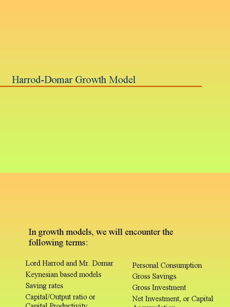Harrod-Domar Growth Model | Download Free PDF | Keynesian Economics ...