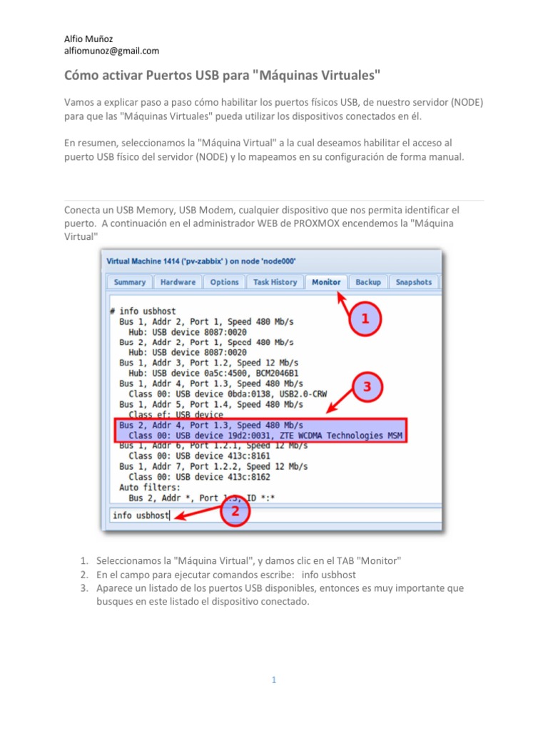 Activar Puertos USB en KVM | PDF | Máquina virtual | USB