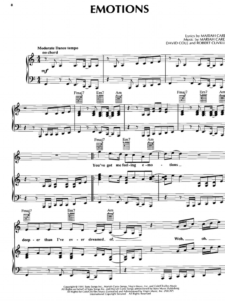 Mariah Carey - Emotions Songbook | PDF