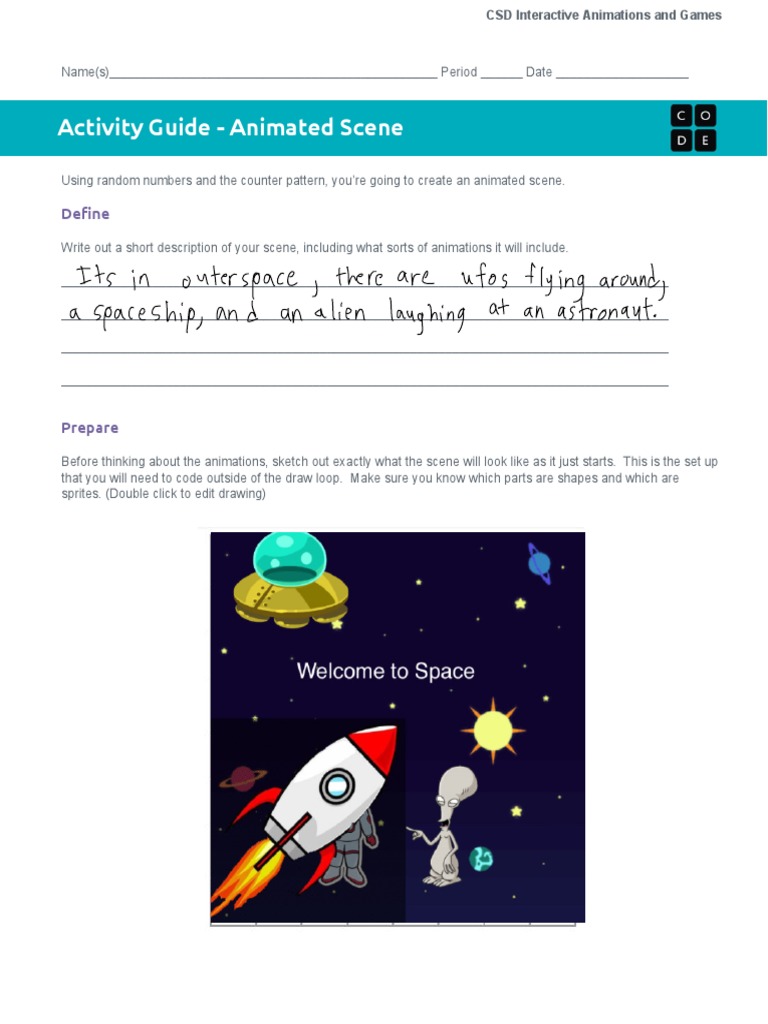 Animated Scene Planning