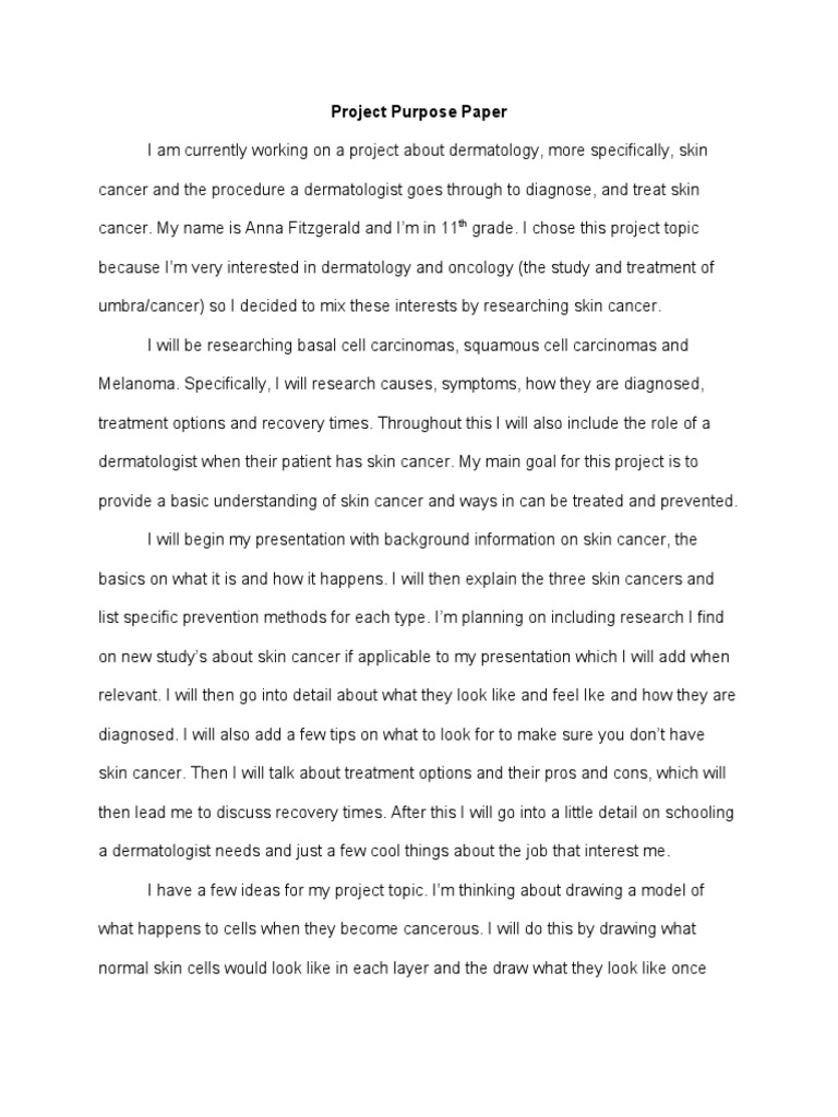 Project Purpose Paper | PDF