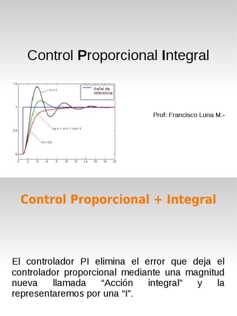 Control Proporcional Integral | PDF | Oscilación | Integral