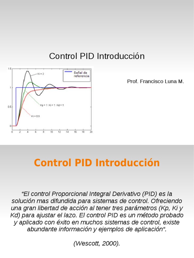 Guía Completa de Control PID: Parámetros y Estabilidad | PDF | Análisis ...