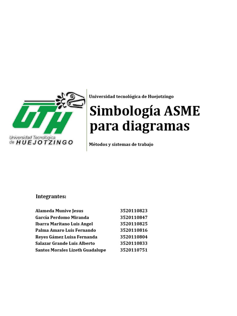 Simbología ASME para Diagramas de Trabajo | PDF