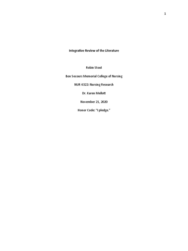 Integrative Review Paper Final | PDF | Neonatal Intensive Care Unit ...
