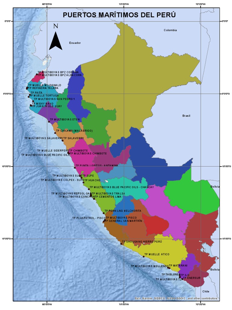 Mapa de Los Puertos Peruanos | PDF