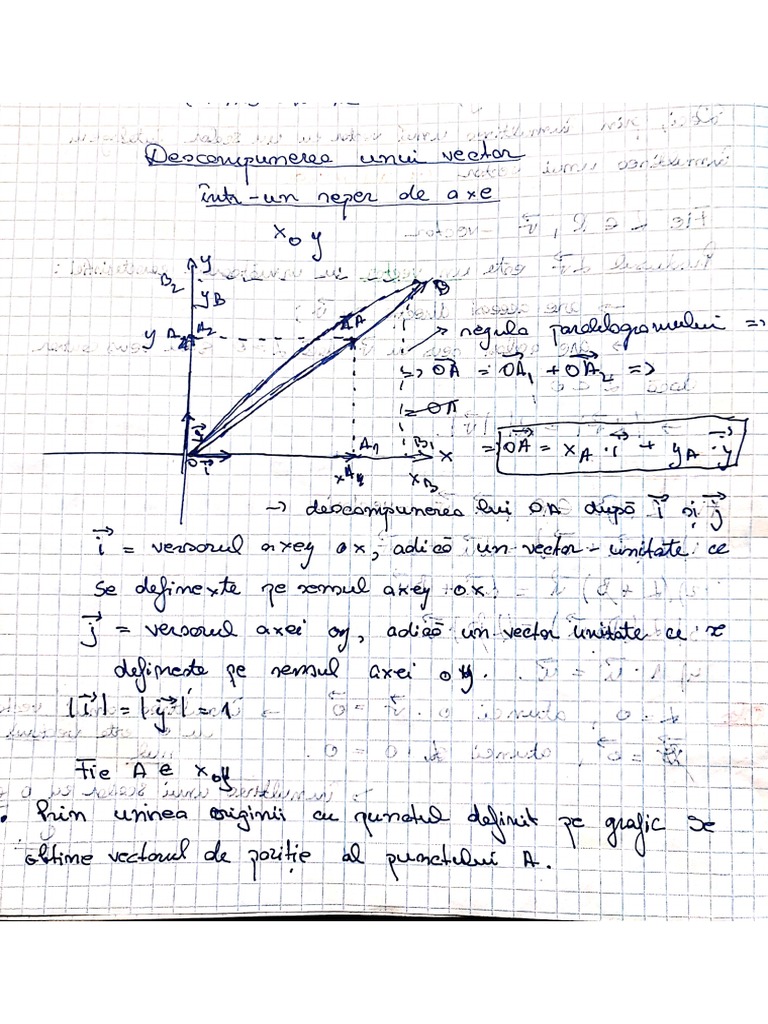 Descompunerea Unui Vector Într-Un Reper de Axe Xoy (Clasa A9-A Lecția ...