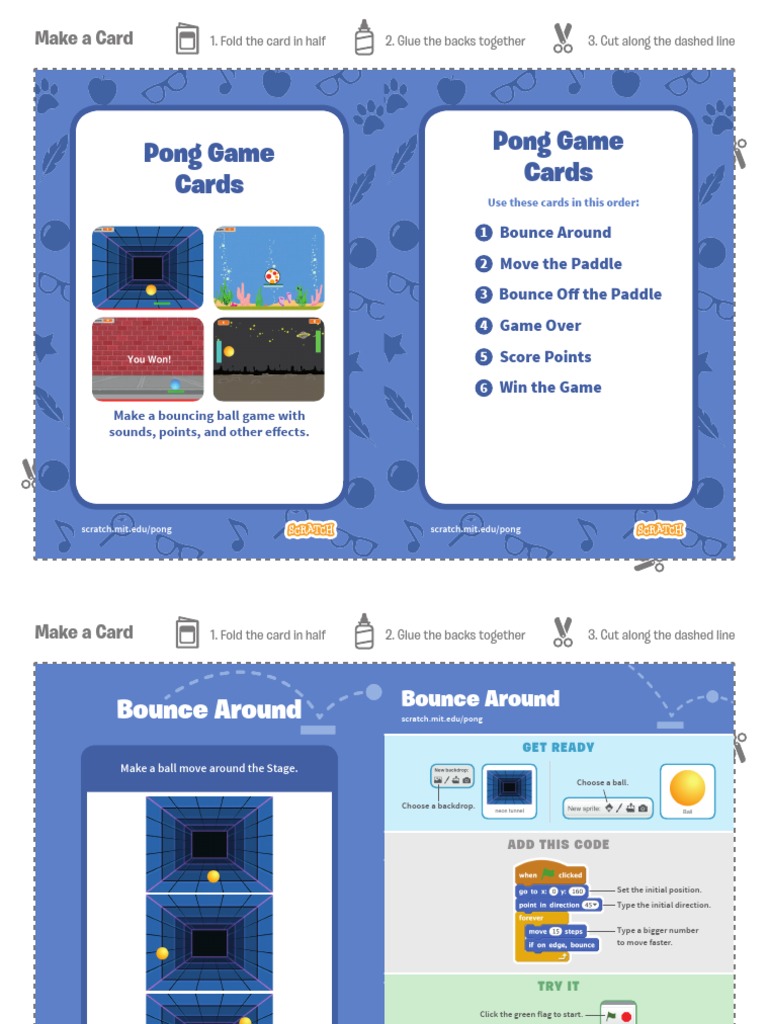 Pong Game Cards Pong Game Cards: Make A Card | PDF | Computing