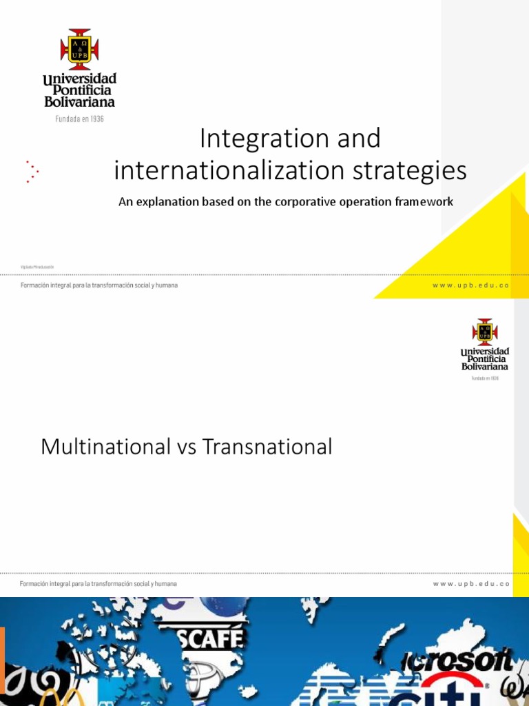 Integration Strategies | PDF | Multinational Corporation | Foreign ...