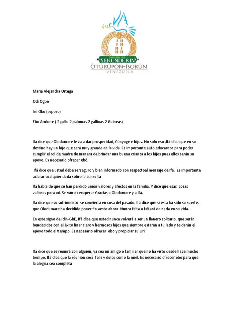 Odi Ogbe | PDF | Religión y creencia