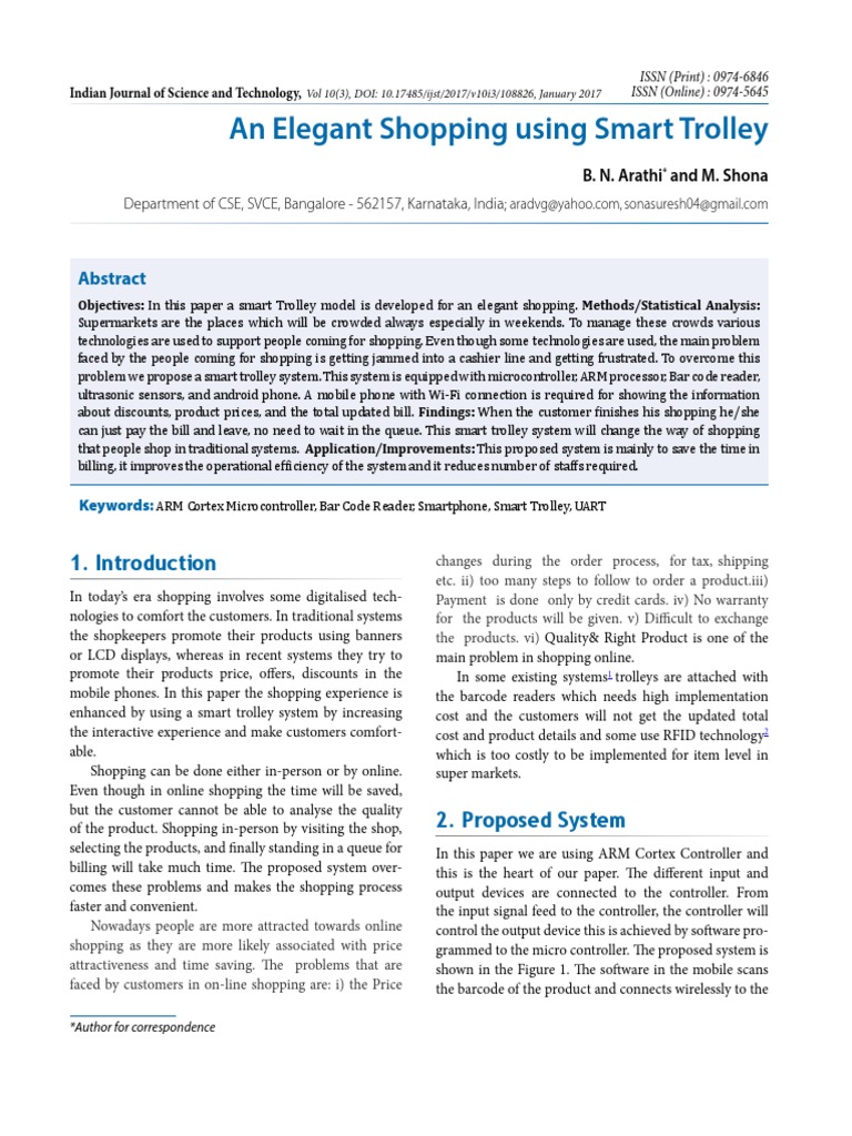 An Efficient Smart Shopping System Using Smart Trolleys | PDF ...