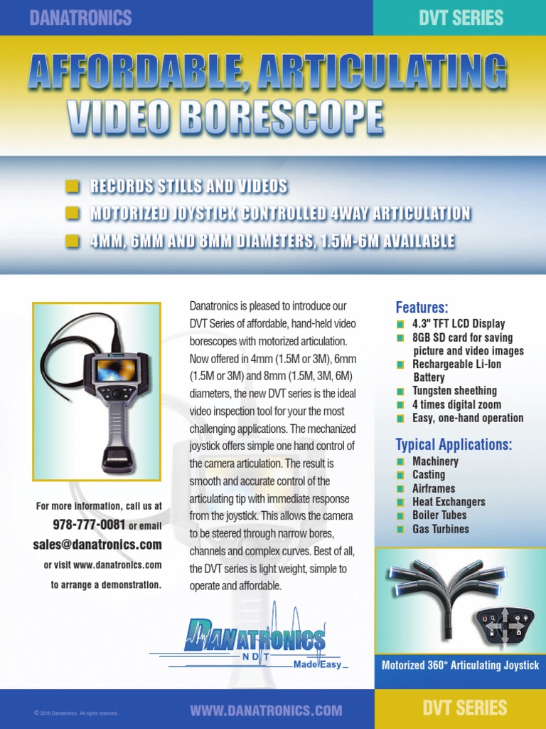 DVT Brochure 2-2016 | PDF | Film And Video Technology | Imaging
