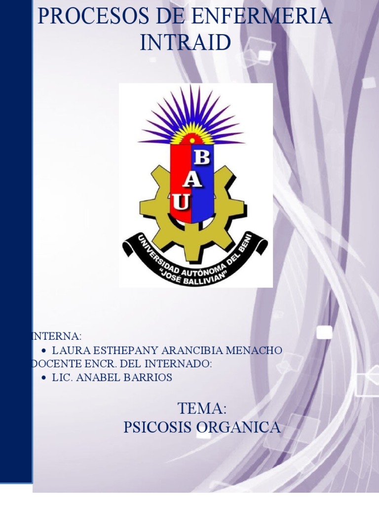 Intraid - Transtorno Psicotico Con Base Organica | PDF | Psicosis ...