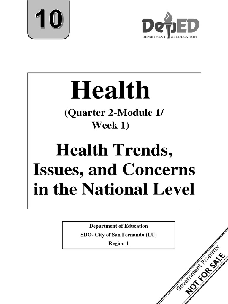 Health Trends, Issues and Concerns in The National Level | PDF | Health ...