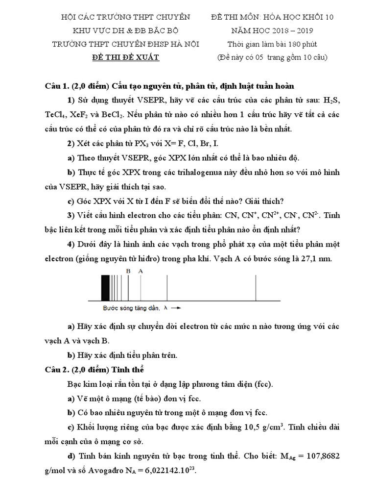 DHSP - Hóa 10 | PDF