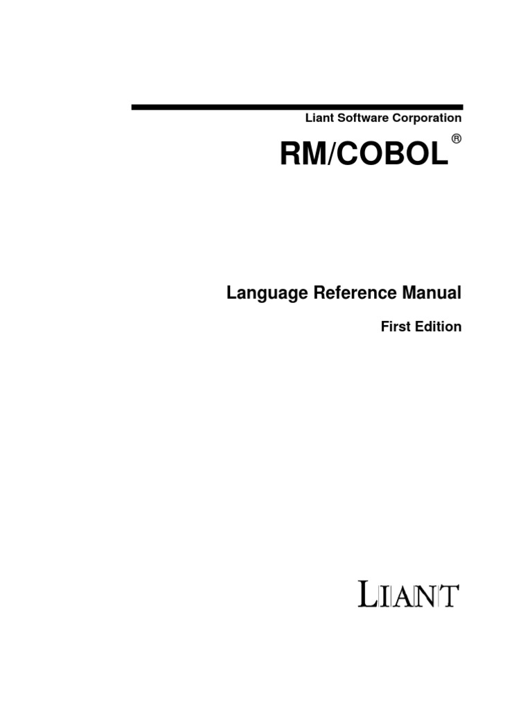 MF Cobol Manual | PDF | Computer Engineering | Computing