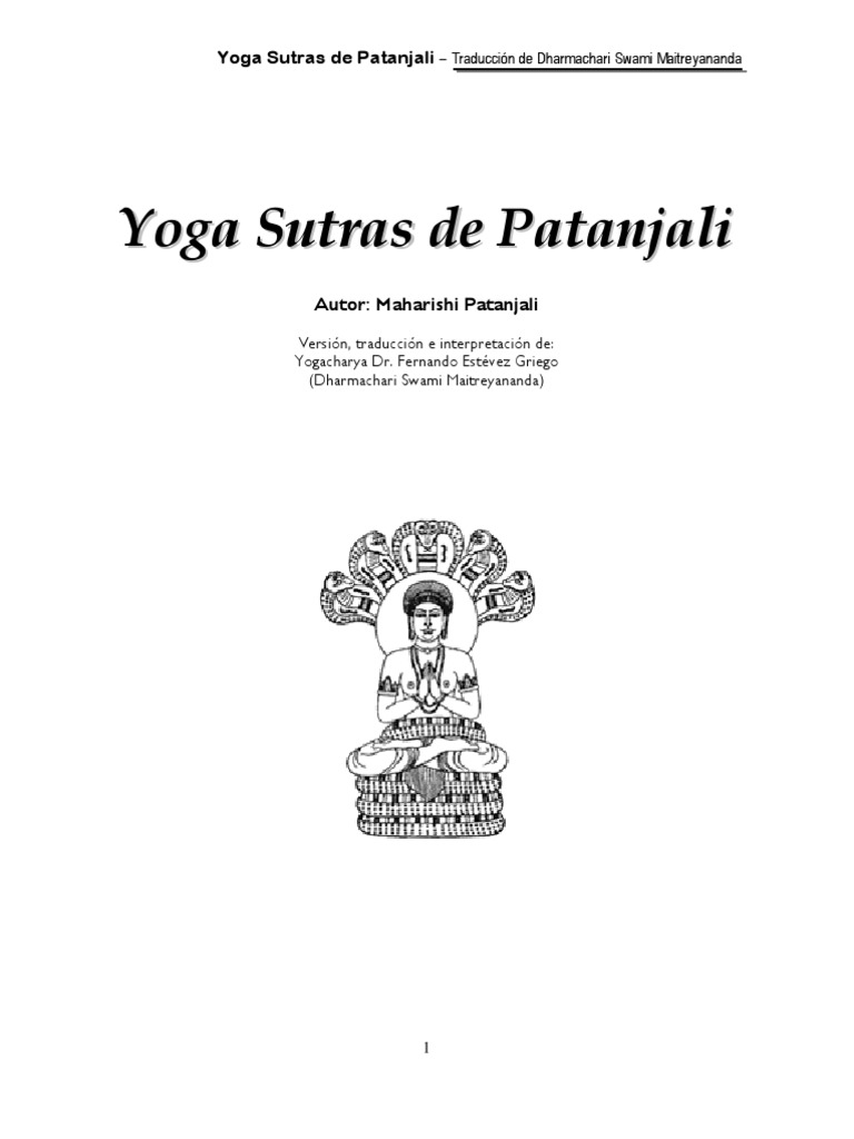 Yoga Sutras de Patanjali-1 | PDF