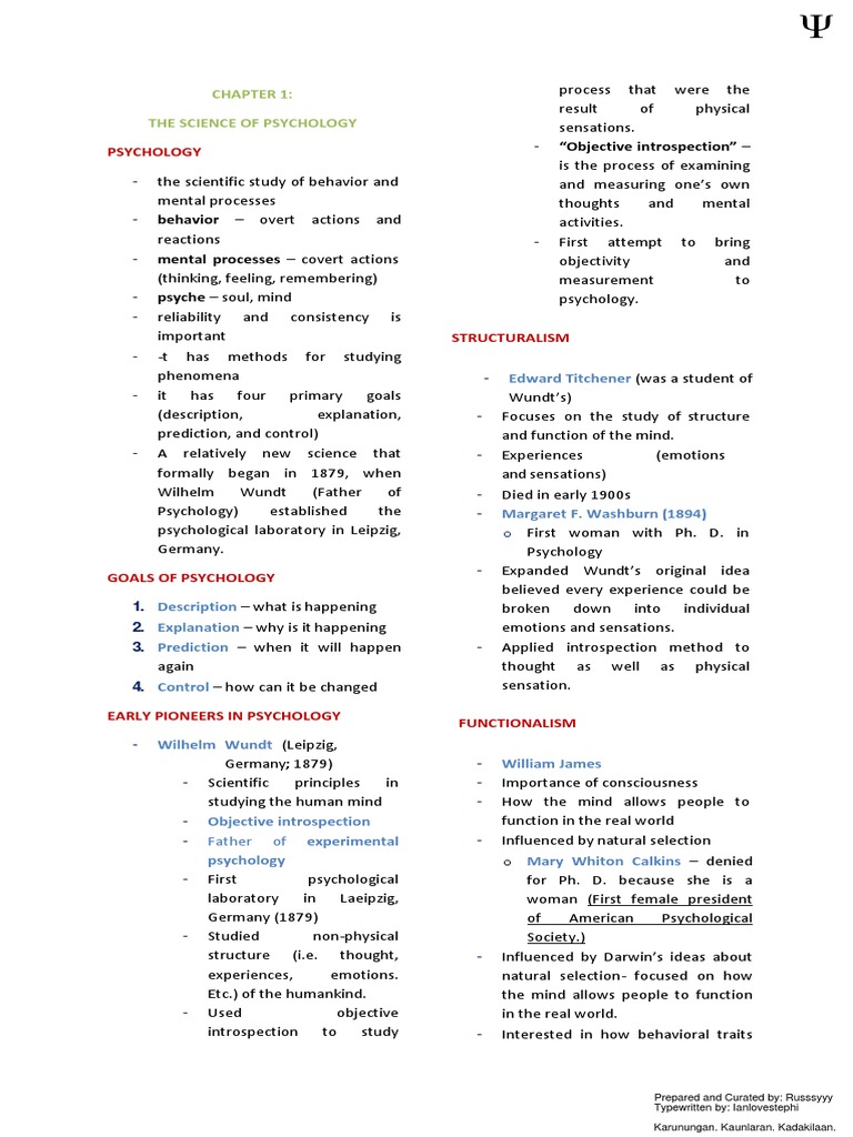 "Objective Introspection" - : Psychology | PDF | Psychology ...