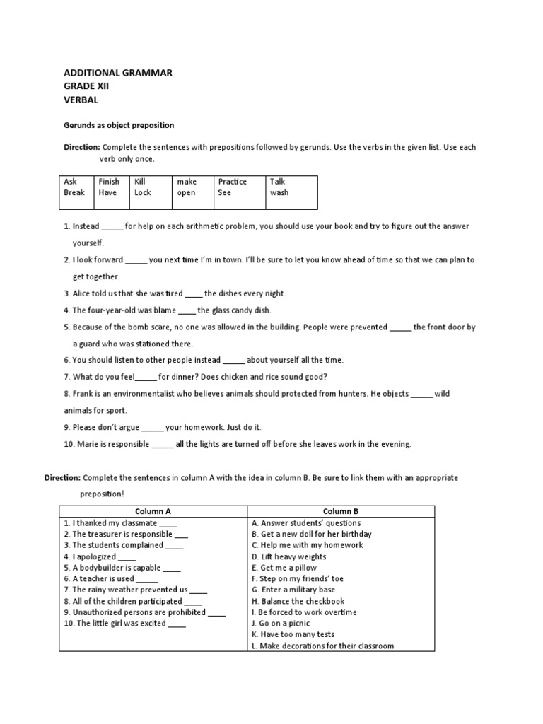 Exercises On VERBAL New | PDF | Linguistic Typology | Linguistic Morphology