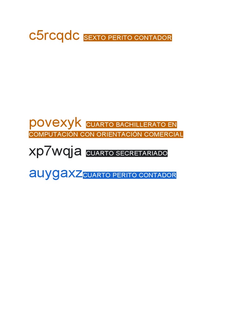 Codigo de Clases | PDF