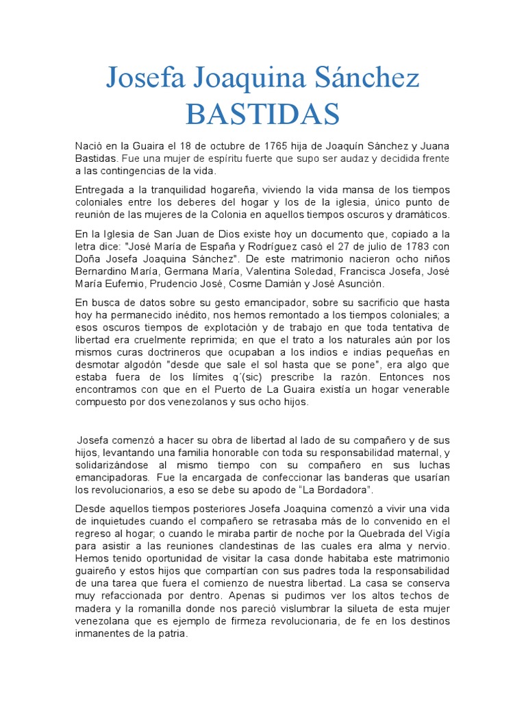 Josefa Joaquina Sánchez | PDF | Historia | Clásicos