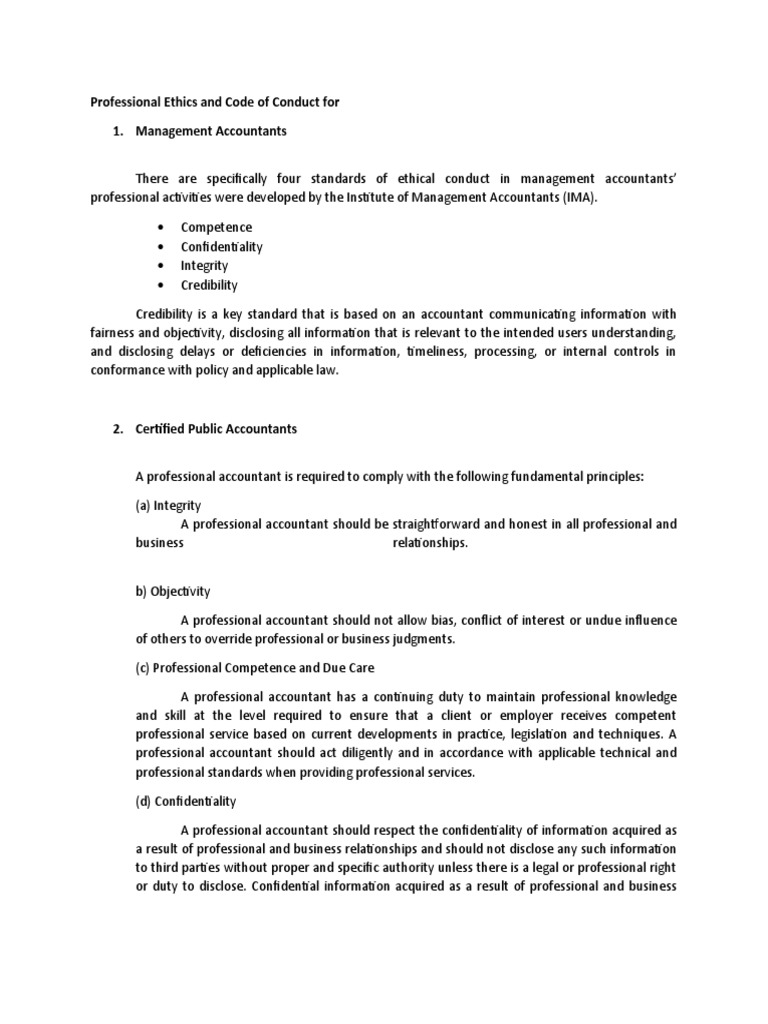 Professional Ethics and Code of Conduct For | PDF | Confidentiality ...