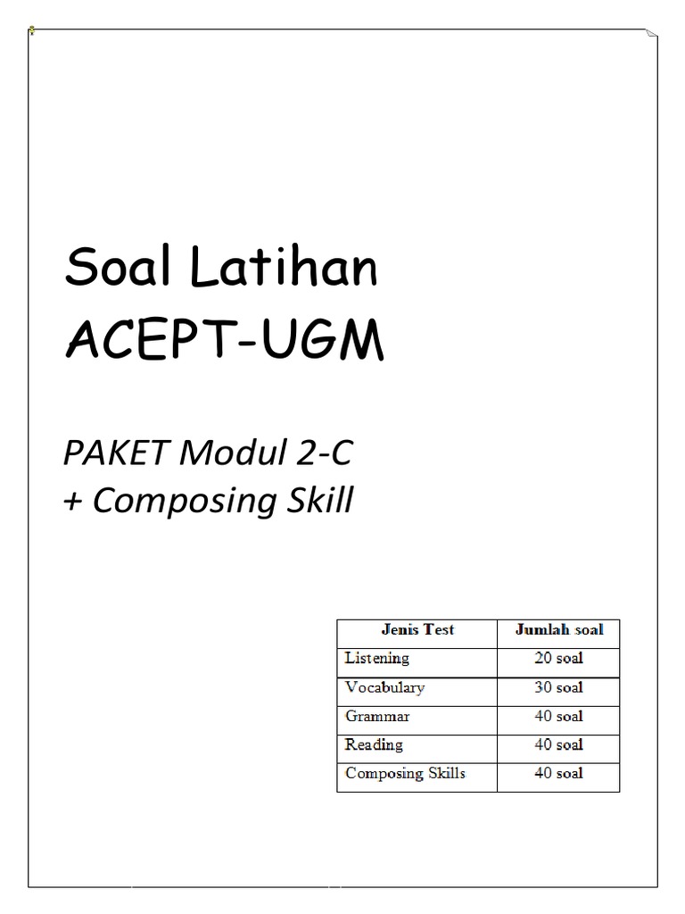 Latihan Soal ACEPT UGM 2021 | PDF | Chemical Substances | Color