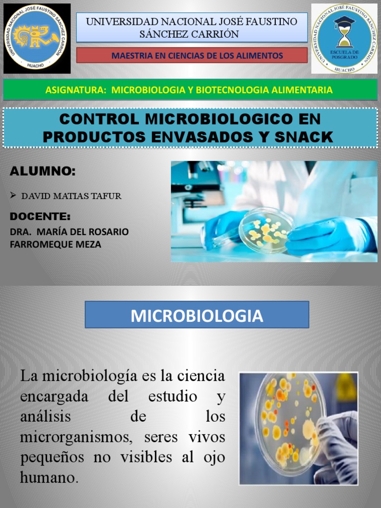 Control Microbiologico en Productos Envasados y Snack | PDF