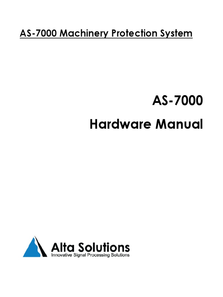 As-7000 Hardware Manual Vibration | Download Free PDF | Relay | Analog ...