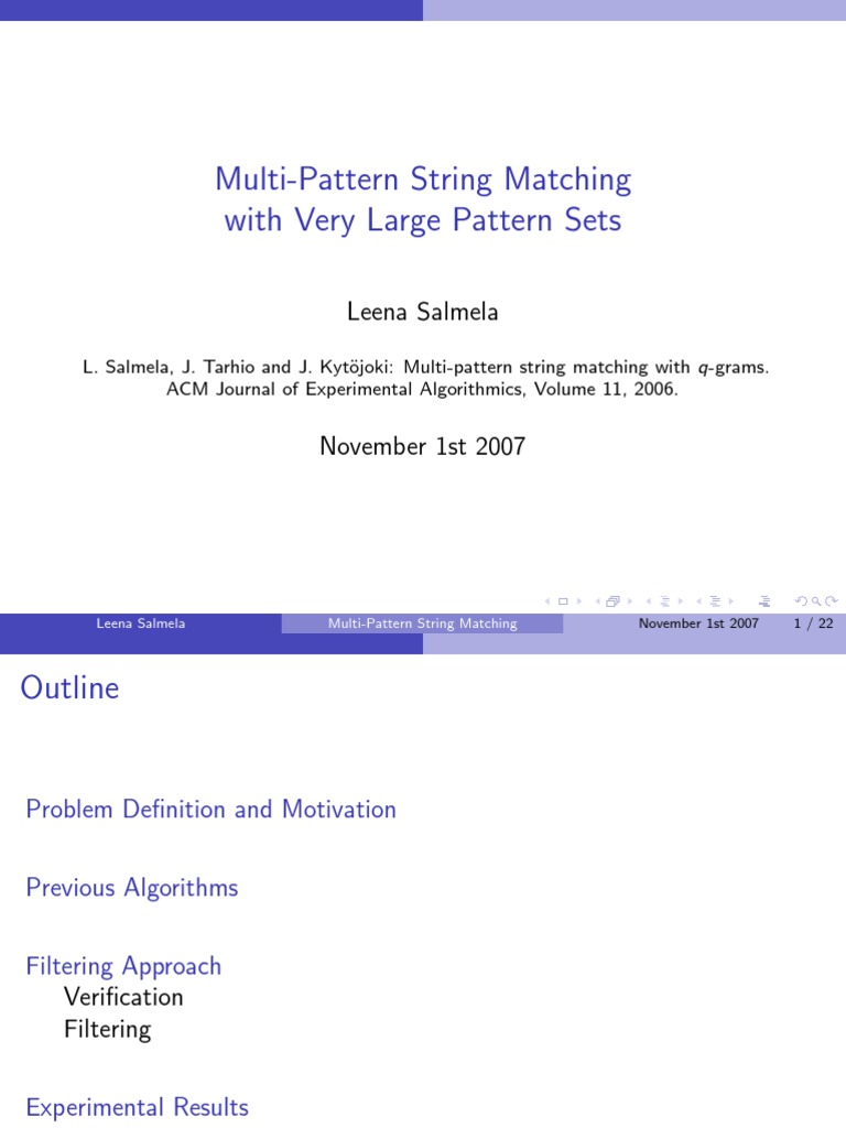 Multi-Pattern String Matching With Very Large Pattern Sets: Leena ...