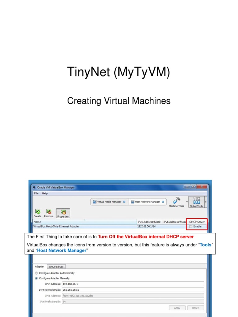Tinynet (Mytyvm) : Creating Virtual Machines | PDF