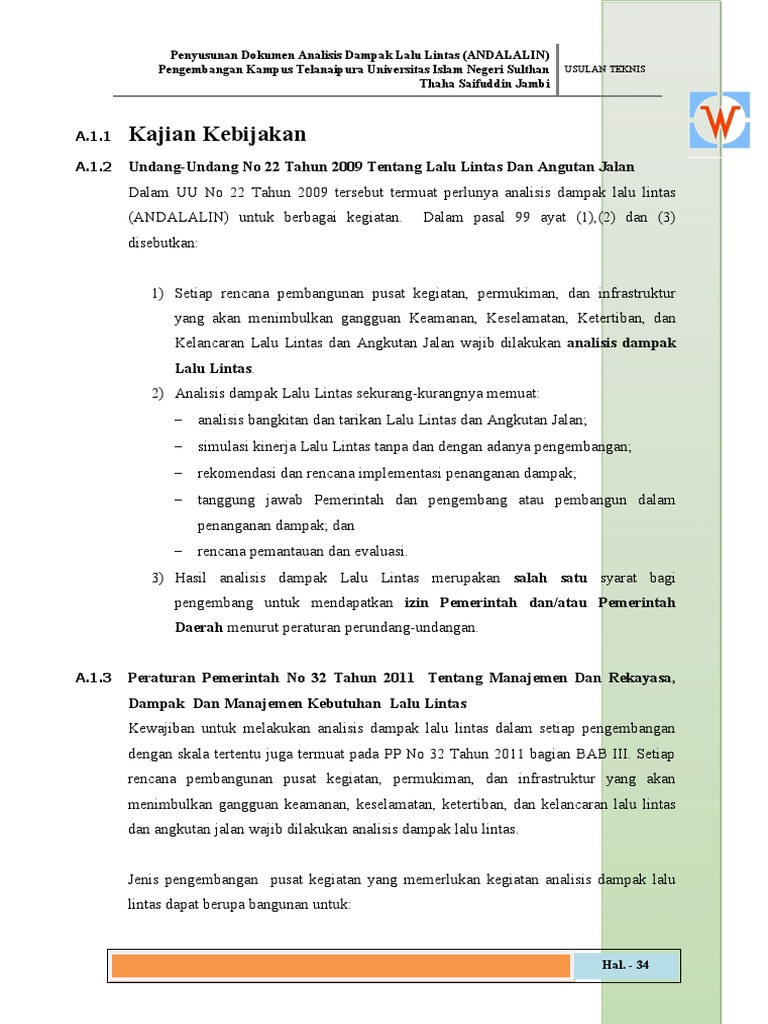 Metodologi Andalalin | PDF