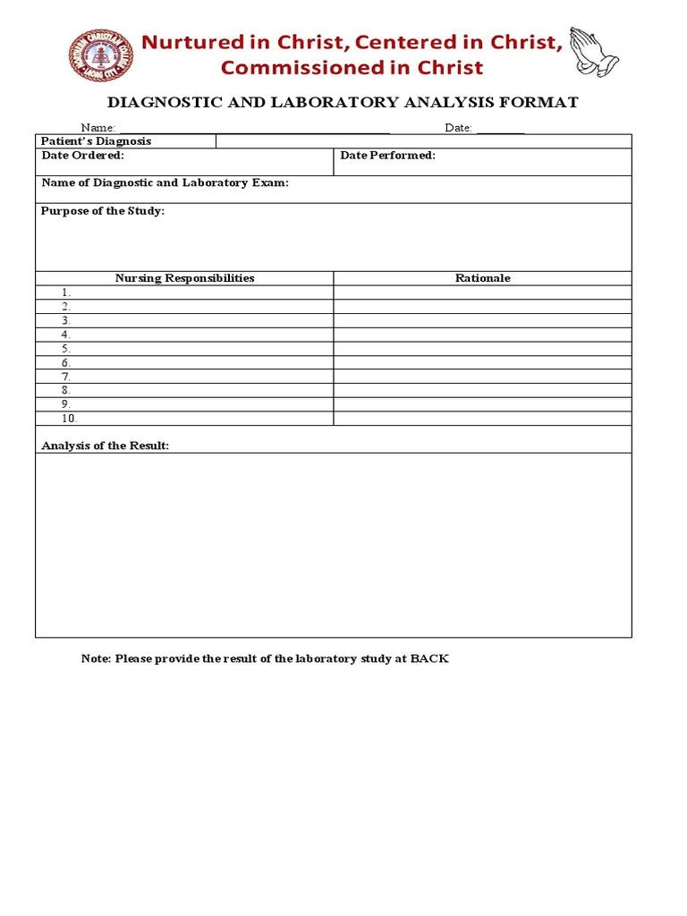 Diagnostic Lab Report Format | PDF