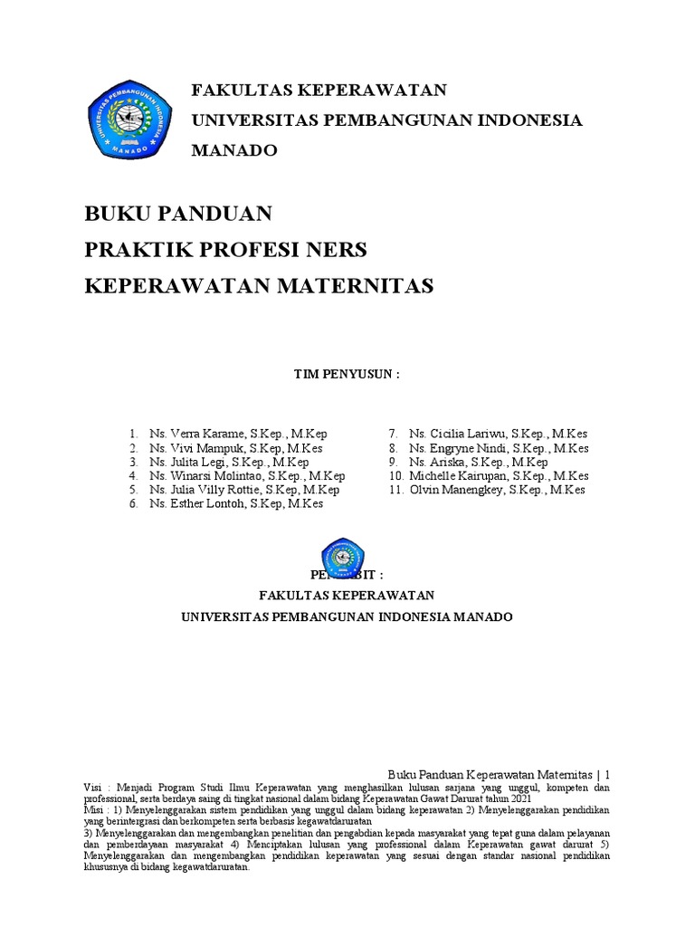 Buku Panduan Keperawatan Maternitas | PDF