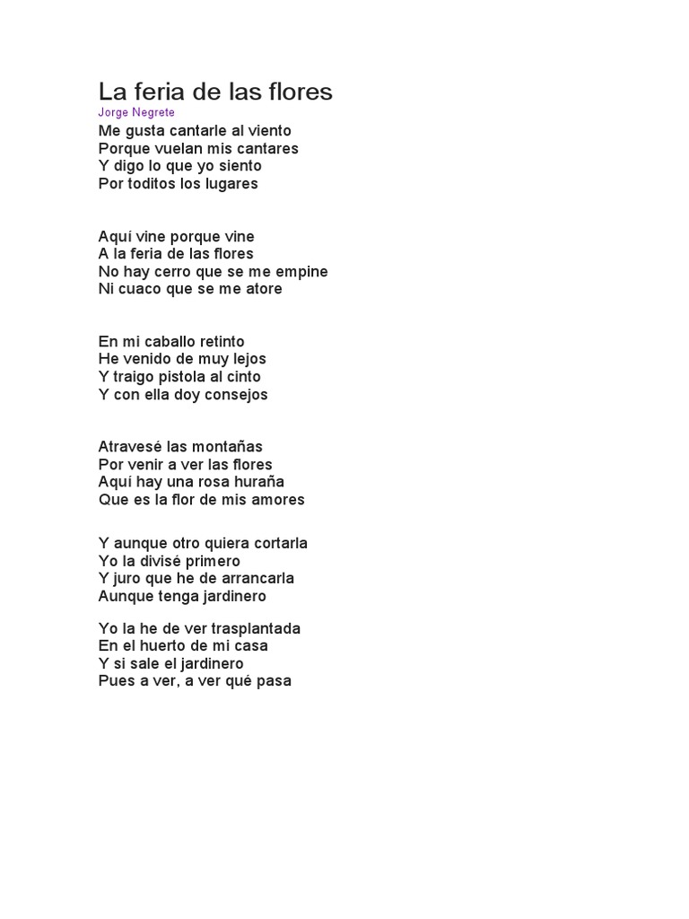 La Feria de Las Flores | PDF