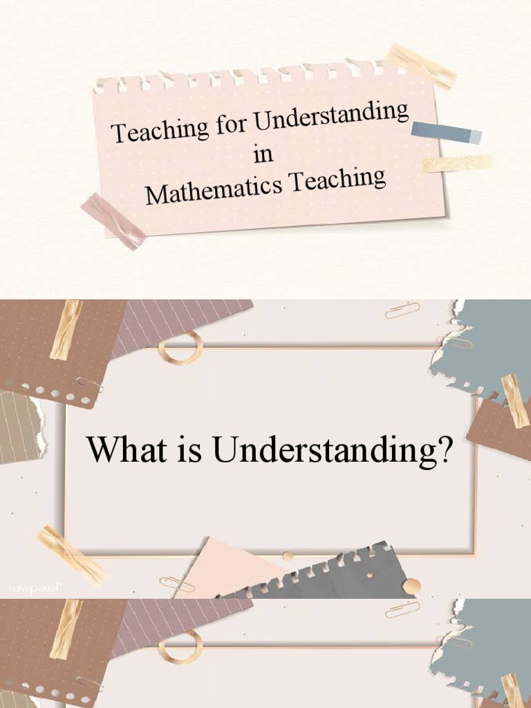 Teaching Understanding For Mathematics Teaching | PDF