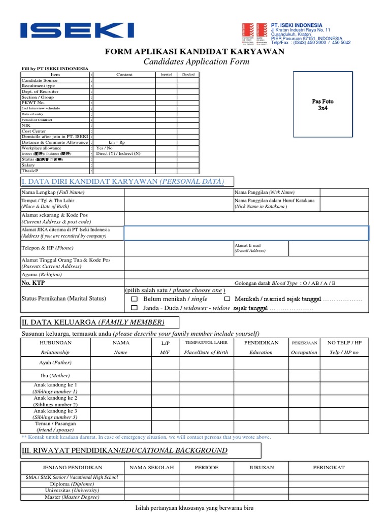 Candidates Application Form Lama | PDF | Business