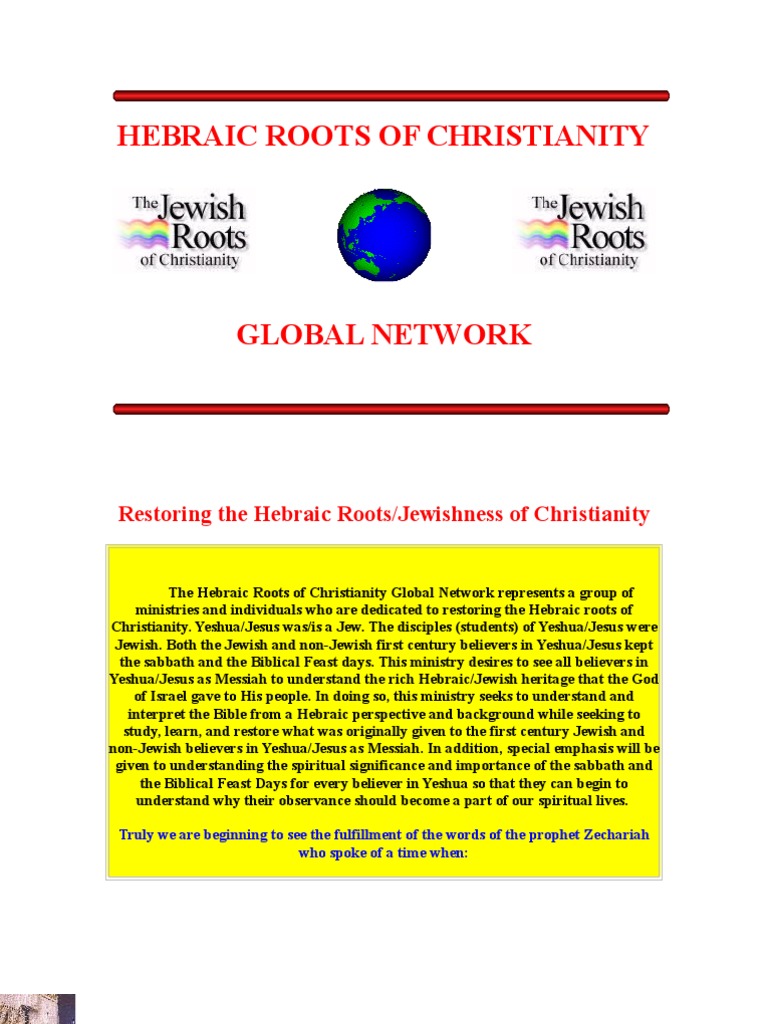 Hebraic Roots of Christianity | PDF | Hebrew Roots | Jewish Holidays