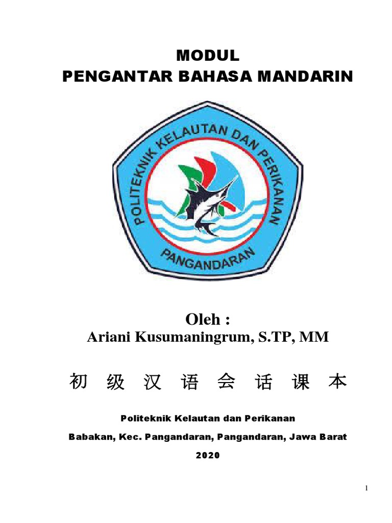 Modul Pengantar Mandarin - Perdana | PDF