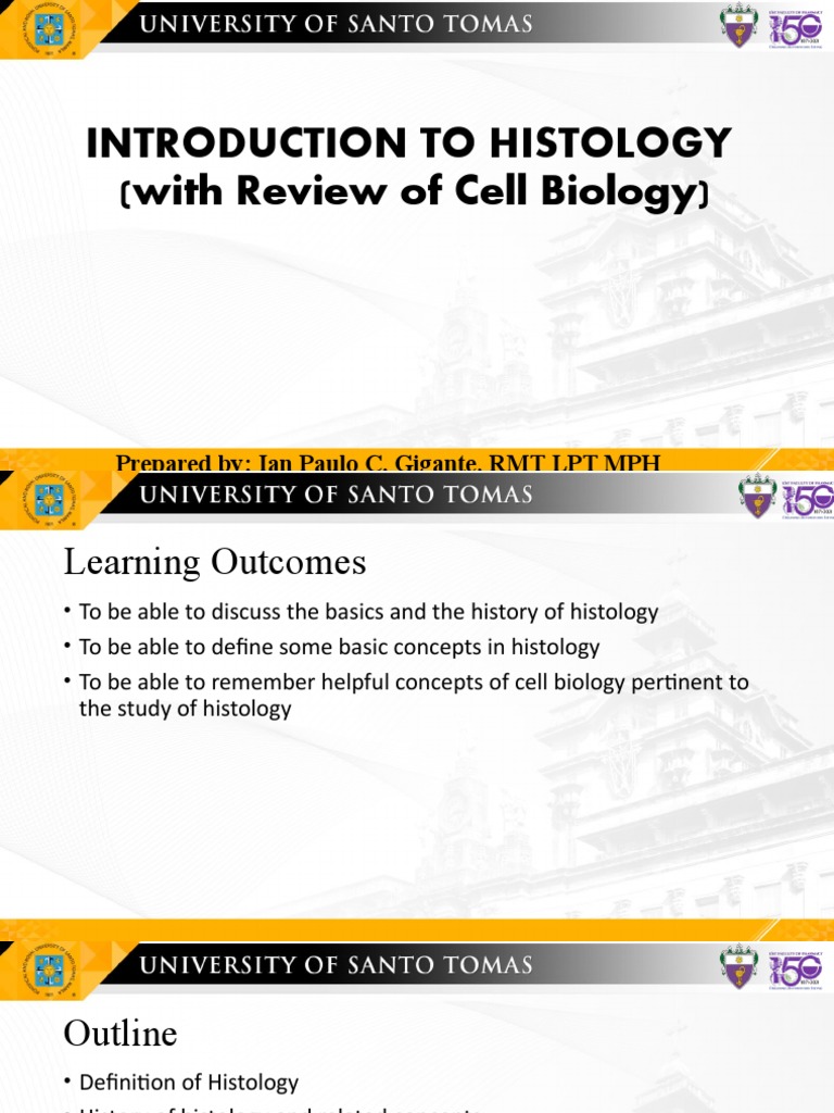 Introduction to Histology Basics | PDF | Epithelium | Tissue (Biology)
