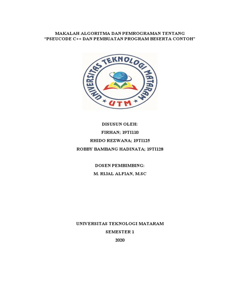 Pseudocode C++ untuk Algoritma Dasar | PDF