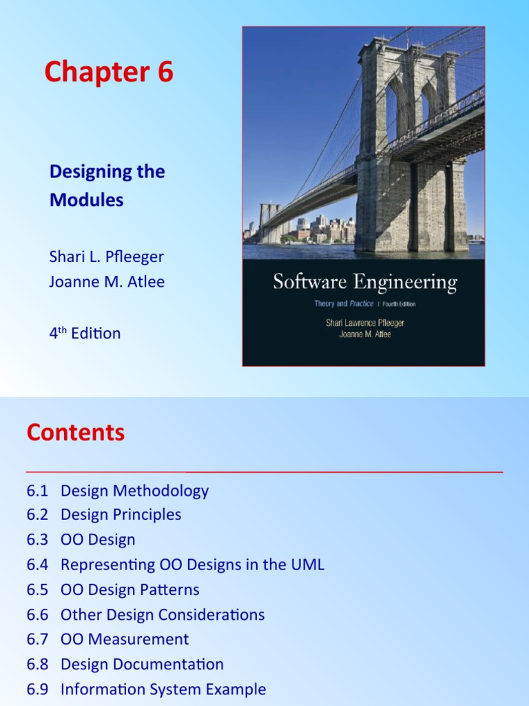 Designing The Modules: Shari L. Pfleeger Joanne M. Atlee 4 Edition ...
