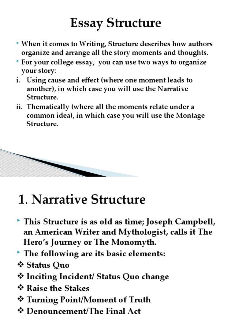 Types of Essay Structures | PDF | Essays | Narrative