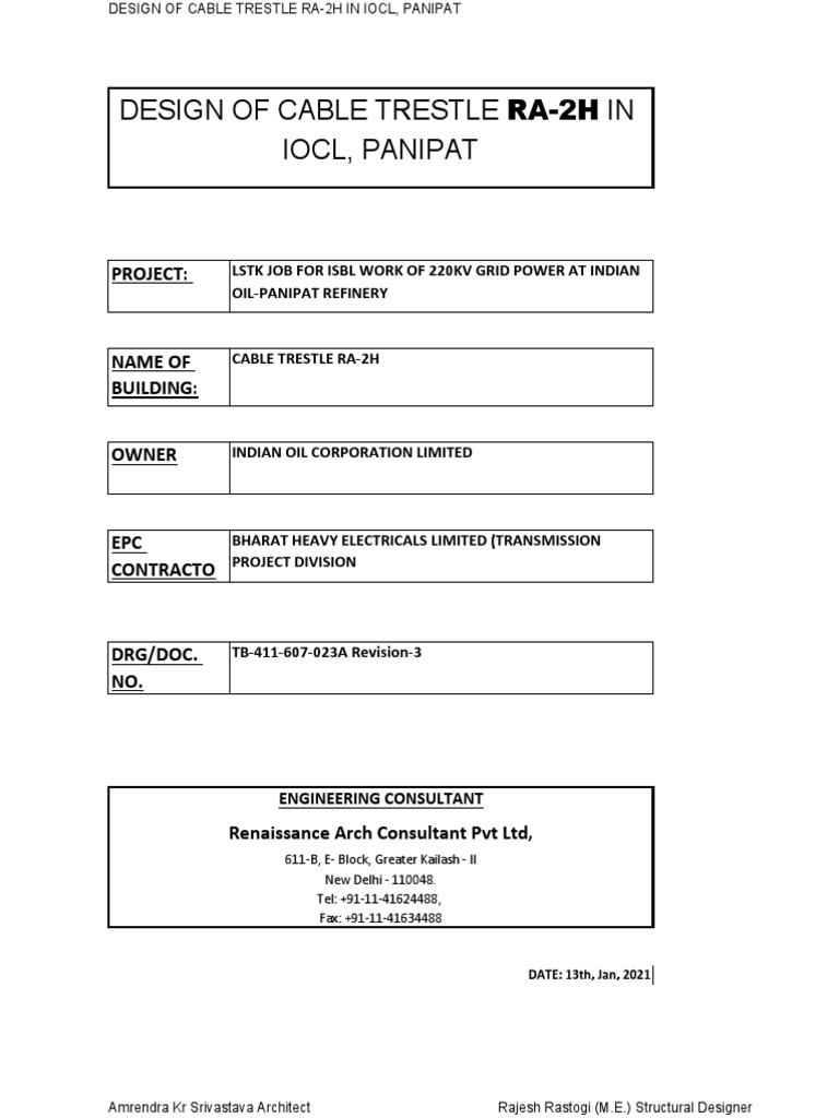 DBR Cable Trestle | Download Free PDF | Concrete | Building Engineering