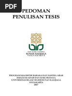Pedoman Penulisan Tesis UGM FIB | PDF