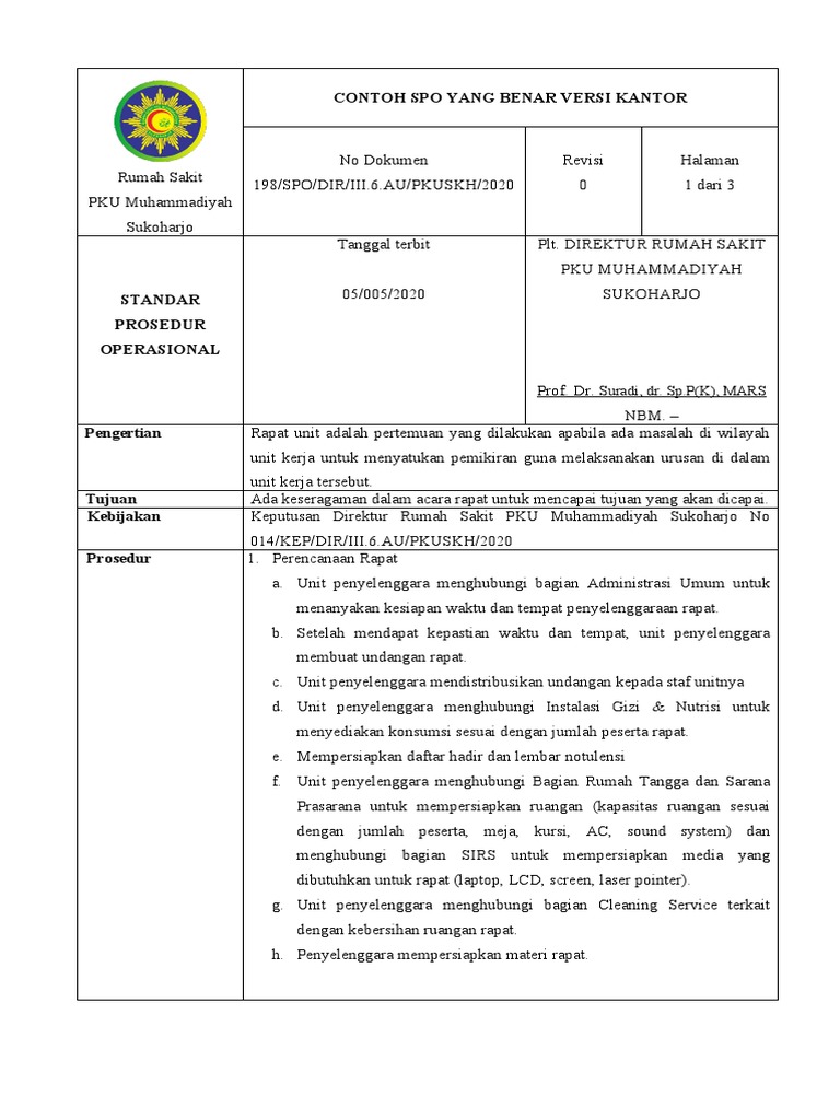 Contoh SPO | PDF