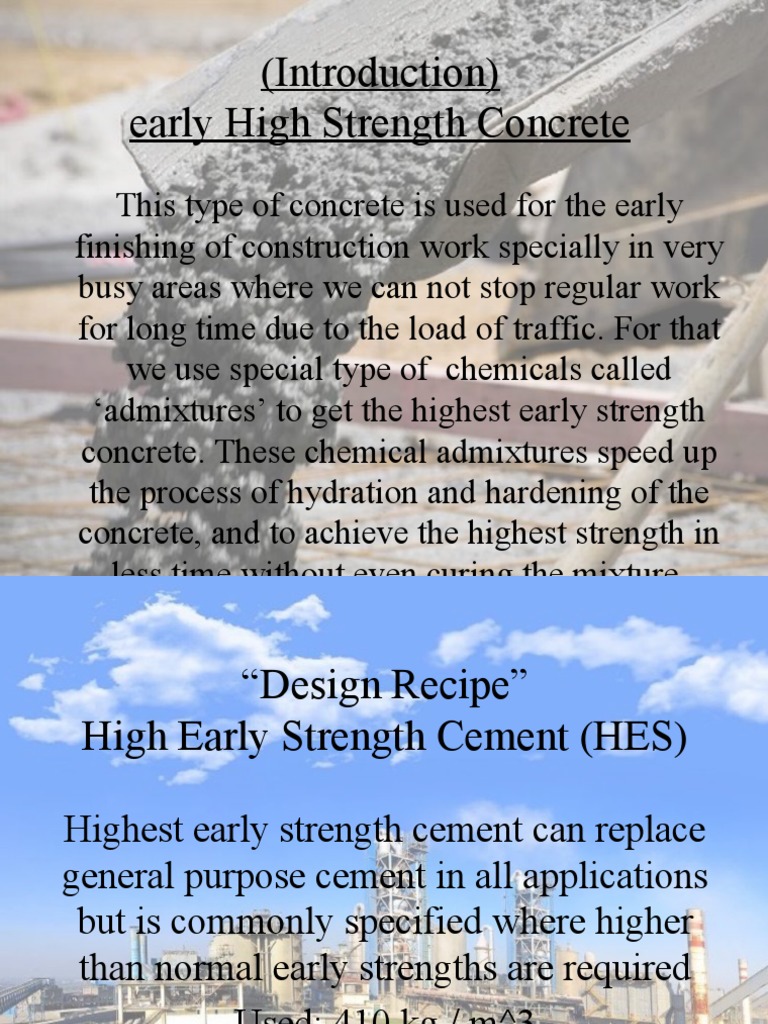 (Introduction) Early High Strength Concrete | PDF | Construction ...